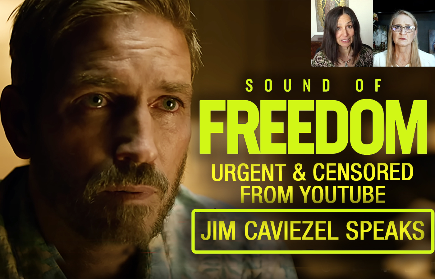 Jim Caviezel's Plea, Censored from YouTube. Buy tickets NOW – Countdown ...